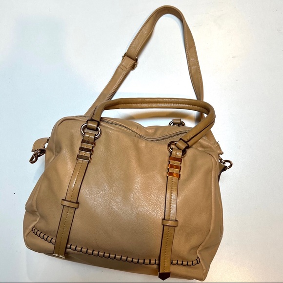 Miztique | Bags | Miztique Crossbody Bag Tan Polyurethane Large ...